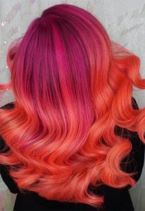 55 Glorious Sunset Hair Color Ideas for True Romantics - Glowsly