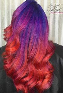 55 Glorious Sunset Hair Color Ideas for True Romantics - Glowsly
