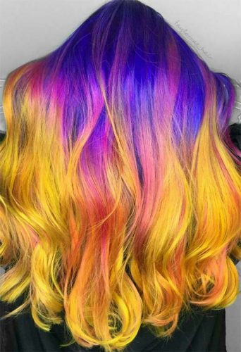 55 Glorious Sunset Hair Color Ideas for True Romantics - Glowsly