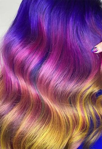 55 Glorious Sunset Hair Color Ideas for True Romantics - Glowsly