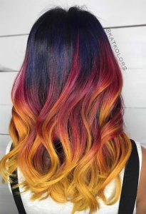 55 Glorious Sunset Hair Color Ideas for True Romantics - Glowsly