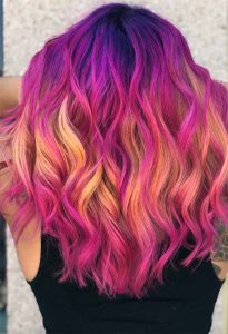 55 Glorious Sunset Hair Color Ideas for True Romantics - Glowsly